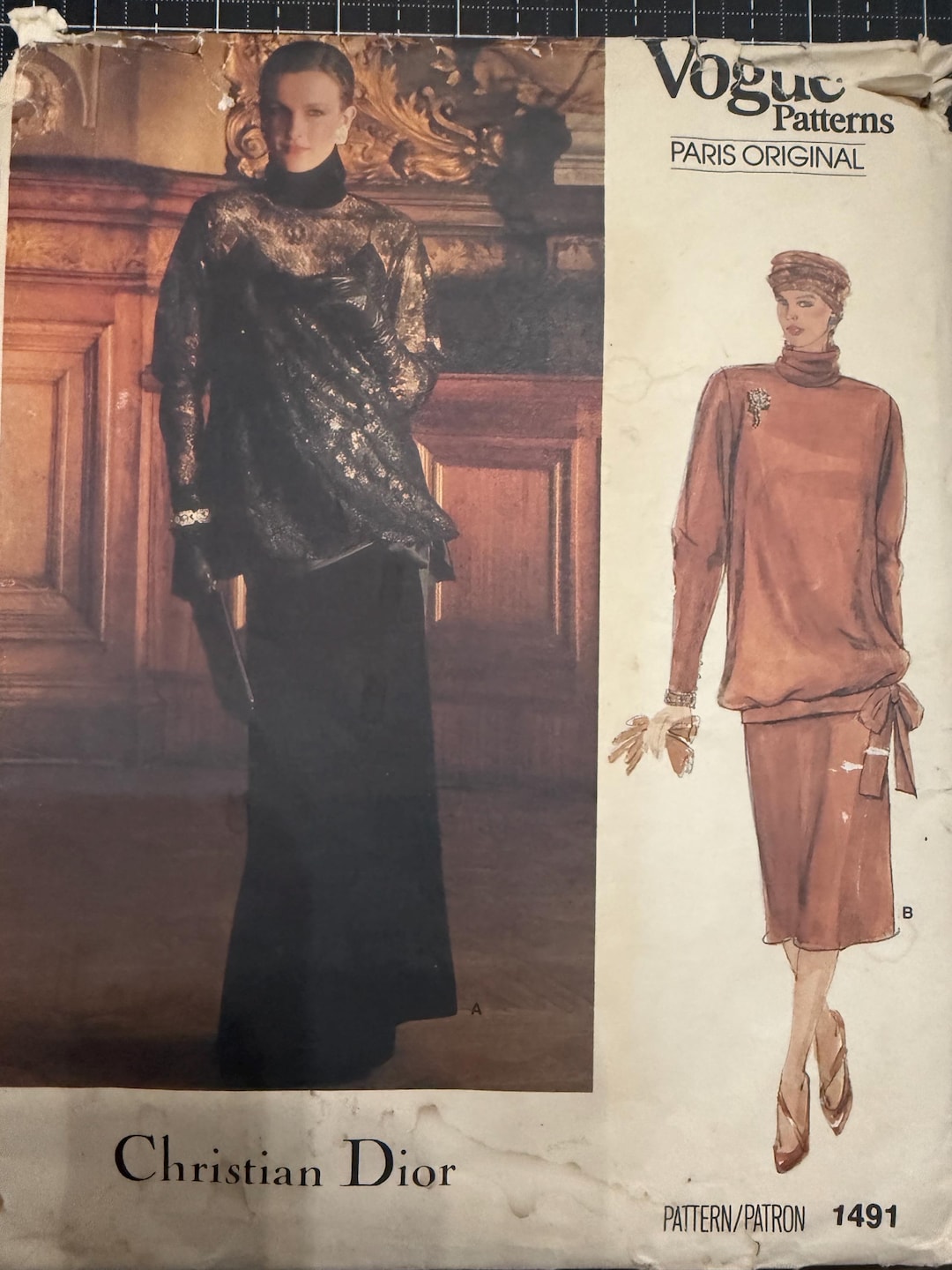 Christian Dior Vogue Sewing Pattern # 1491 Misses Dress / Size 14 ...