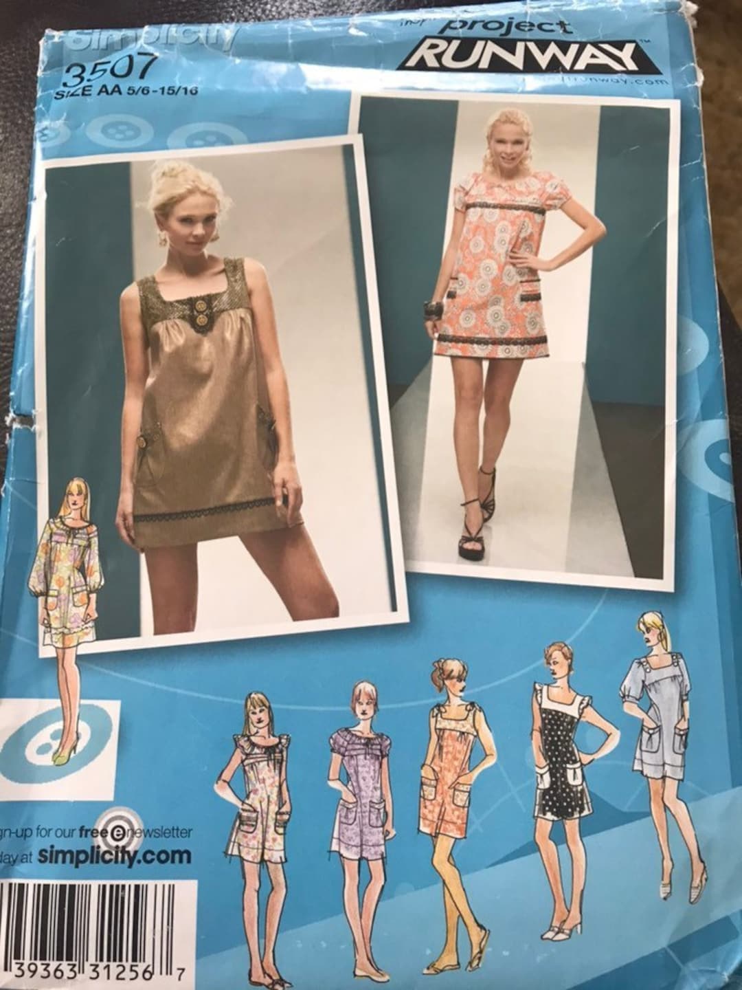 Simplicity Project Runway Designer Juniors Mini Dress Sewing Pattern ...