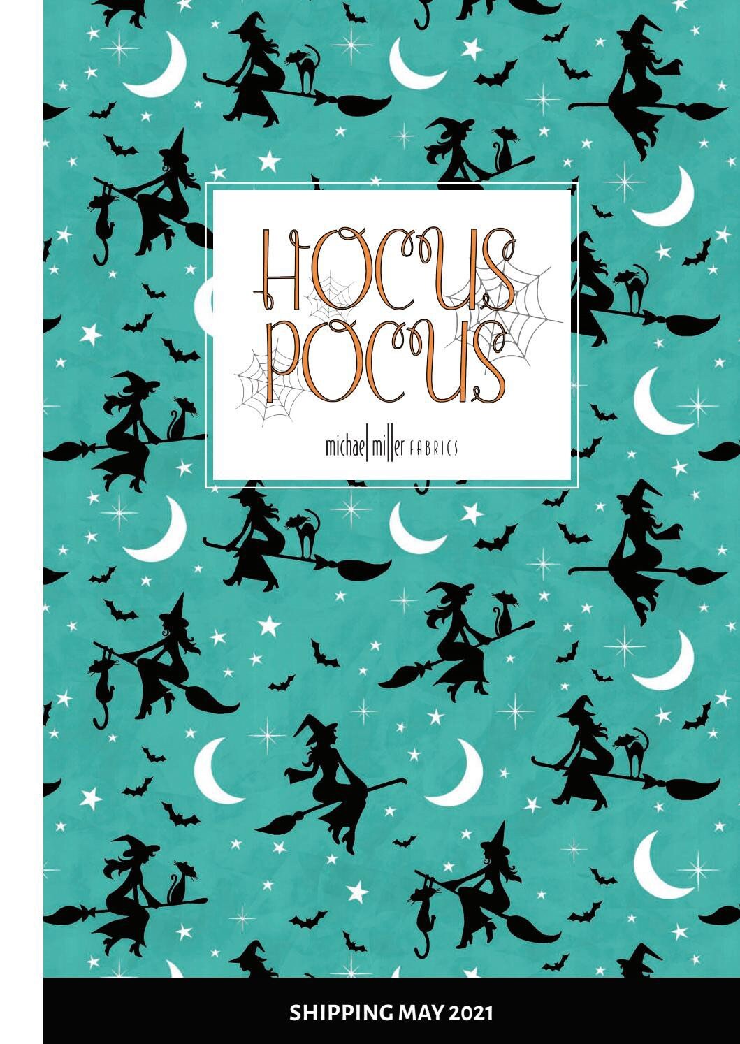 Hocus Pocus - Bewitched by Michael Miller Fabric on a Turquoise ...