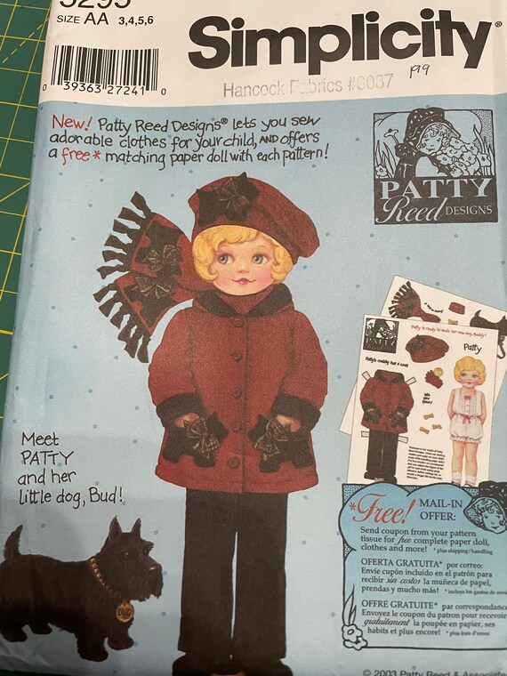 Simplicity Patty Reed Design Girls Jacket Pants Scarf and | Etsy