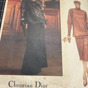 Christian Dior Vogue Sewing Pattern # 1491 Misses Dress / Size 14 ...