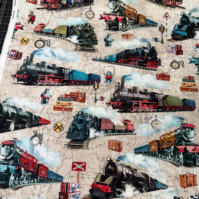 Train Fabric - Etsy