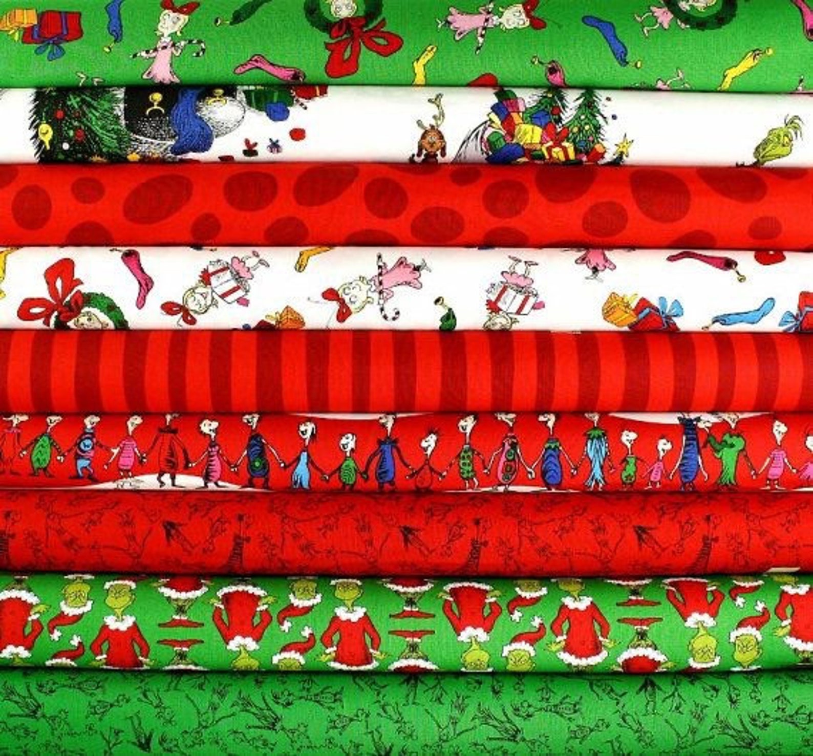How the Grinch Stole Christmas Colorful Grinch Stripe - Etsy