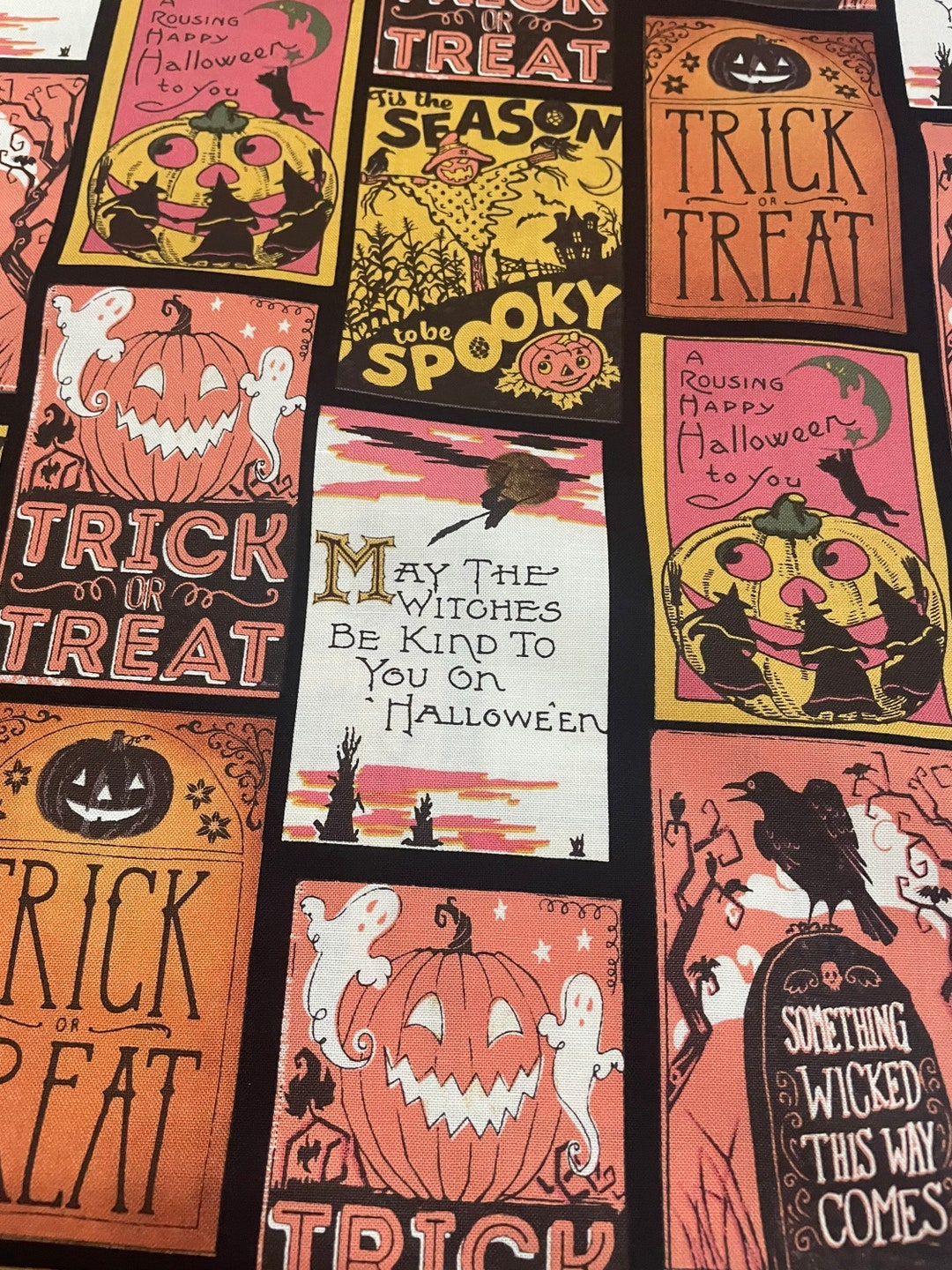 Fright Delight - Halloween Bocks on a Black Background by Lindsay ...