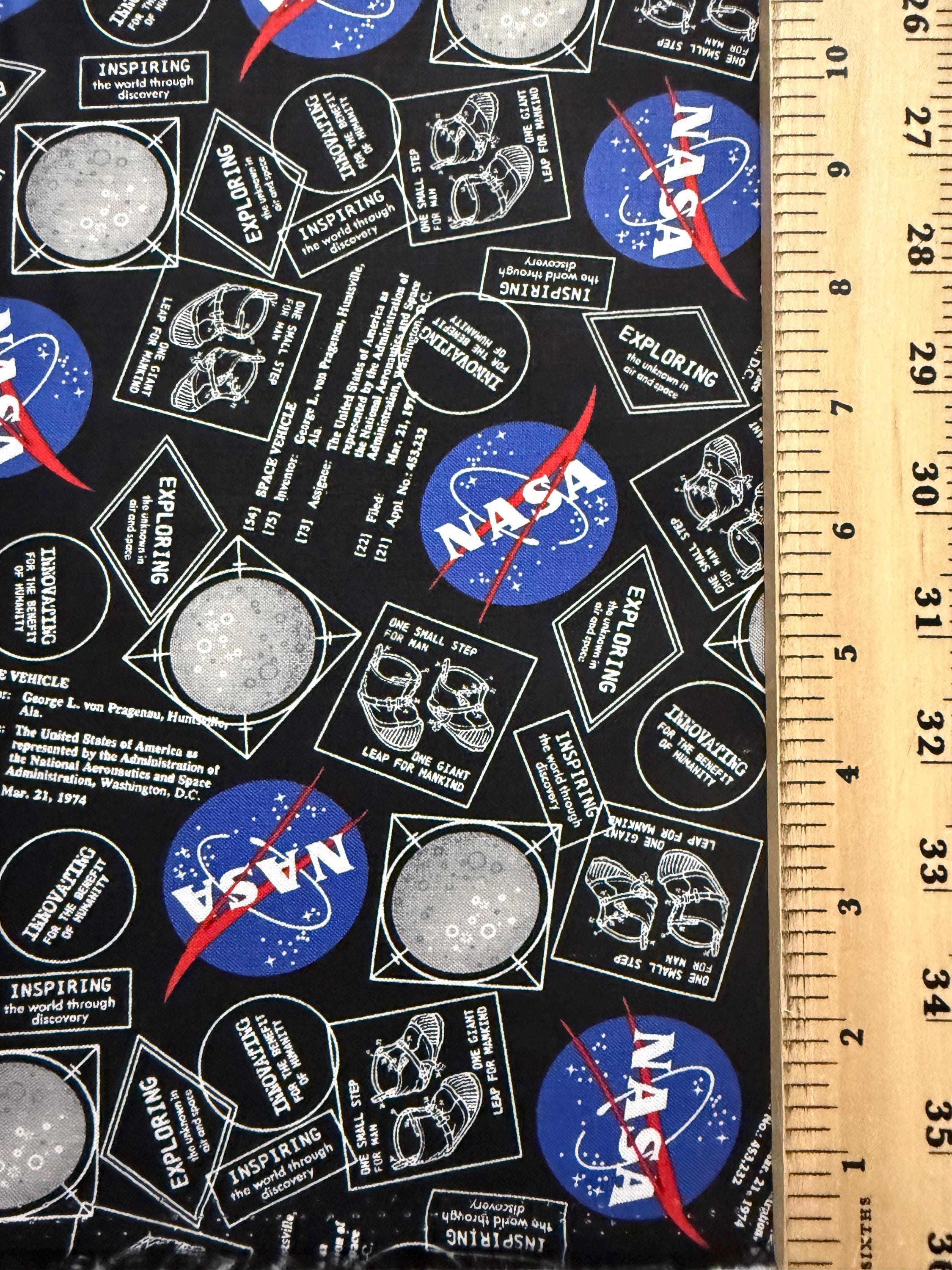 Outer Space by NASA - Moon Boots on Black Background by RBD/ Cotton ...