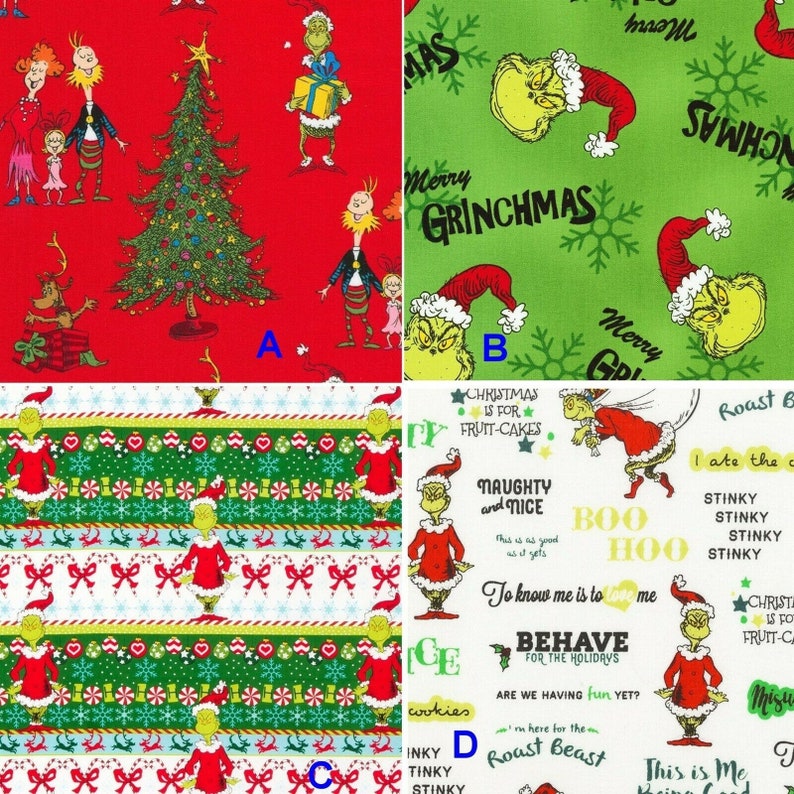 How the Grinch Stole Christmas Colorful Grinch Stripe - Etsy