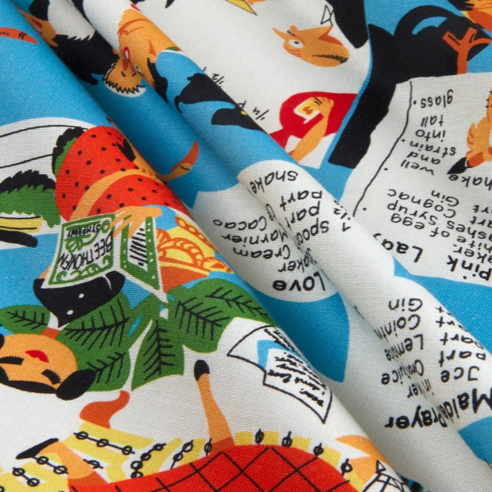 Kitschy Cocktails Lite Blue Background by Michael Miller/ - Etsy