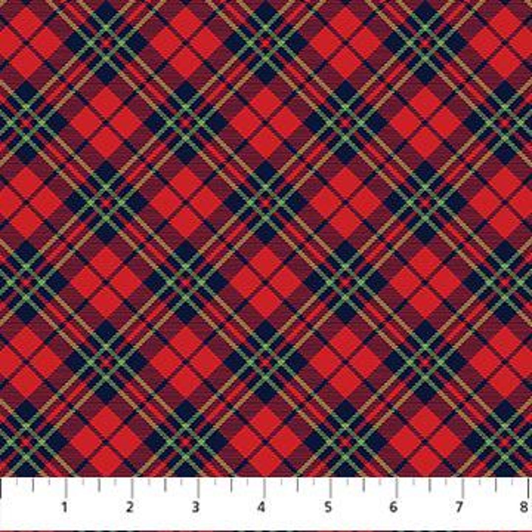 Farmstand Friends - Diagonal Plaid Fabric by Northcott/ Cotton/ Sold by ...