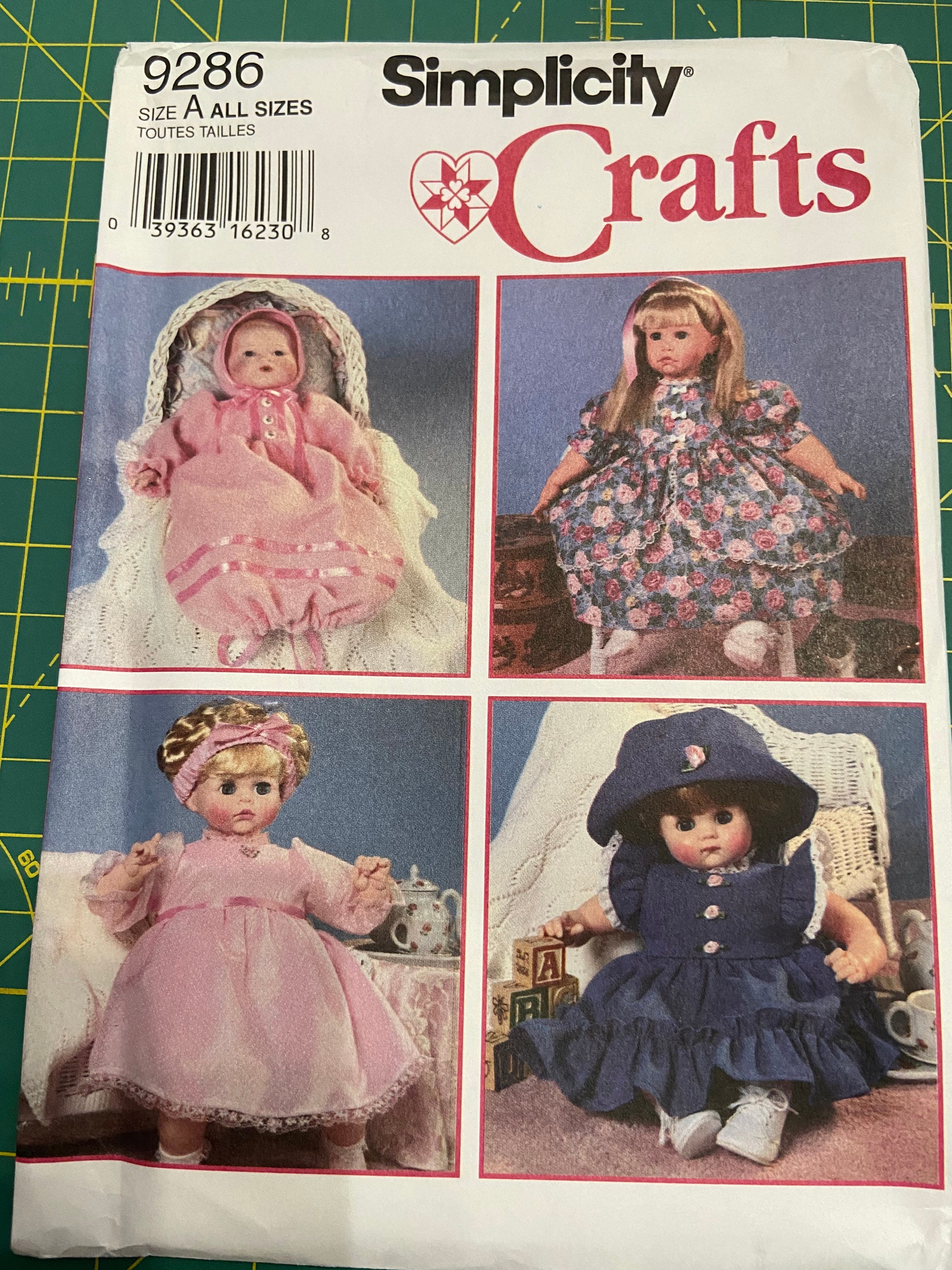 Simplicity Craft Design Your Own Doll Cloths Sewing Pattern - Etsy