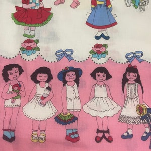 Rare /OOP/ Paper doll border fabric by Mouse Feathers for | Etsy