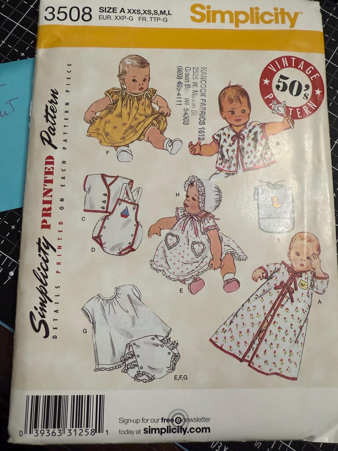 Simplicity Doll #3508 Sewing Pattern for Dolls in Various Sizes ...