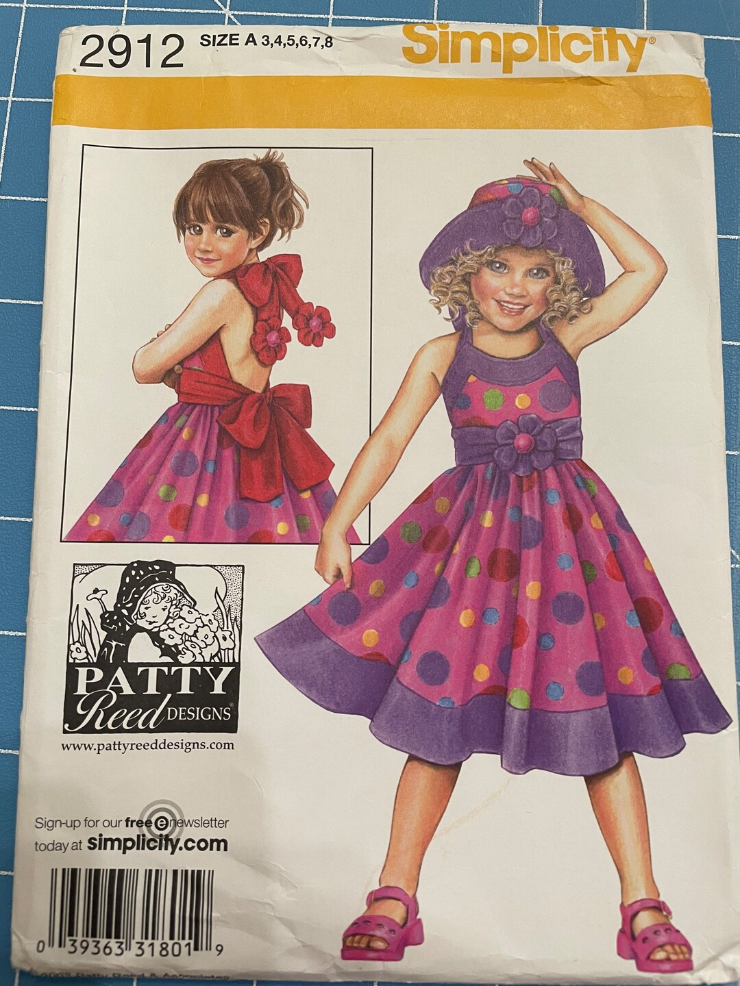 Simplicity Patty Reed Design Girls Sun Dress #2912 Sewing Pattern for ...