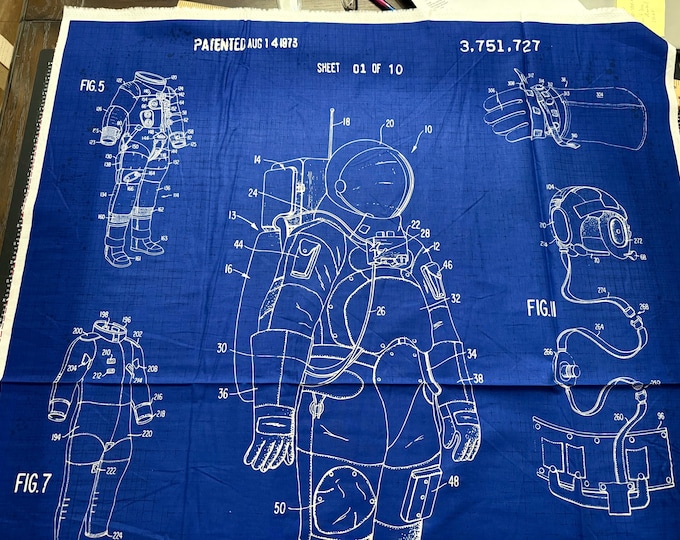Outer Space by NASA - Space Suit Fabric Panel by RBD/ Cotton/ Sold by ...
