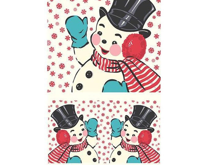 Swell Sweet Christmas Snowman Fabric Panel by Urban Chiks for Moda/ 24 ...
