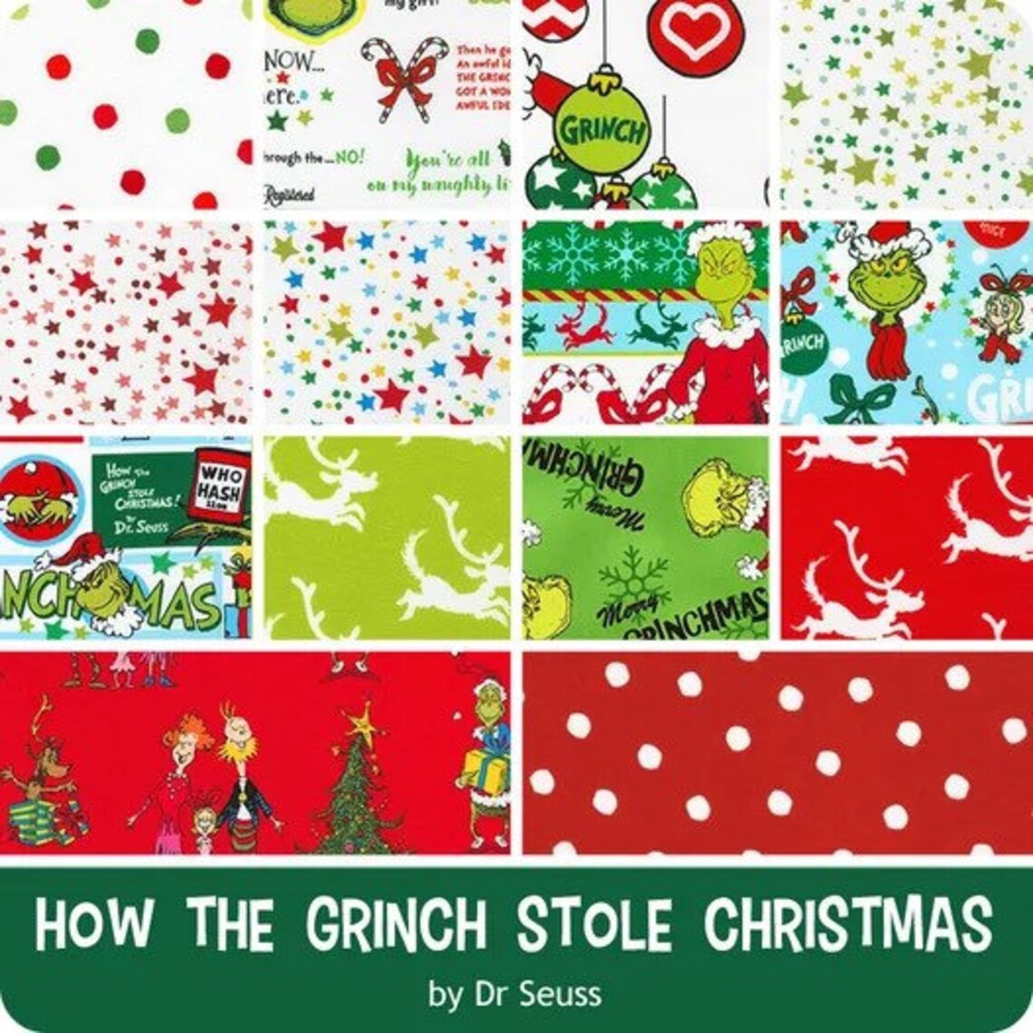 How the Grinch Stole Christmas Colorful Grinch Stripe - Etsy