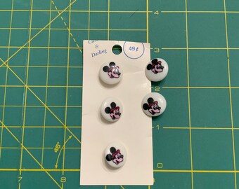 Minnie Mouse Buttons | Etsy