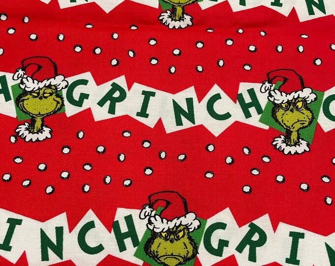 How the Grinch Stole Christmas- Grinch on a Red Background/sold by the ...