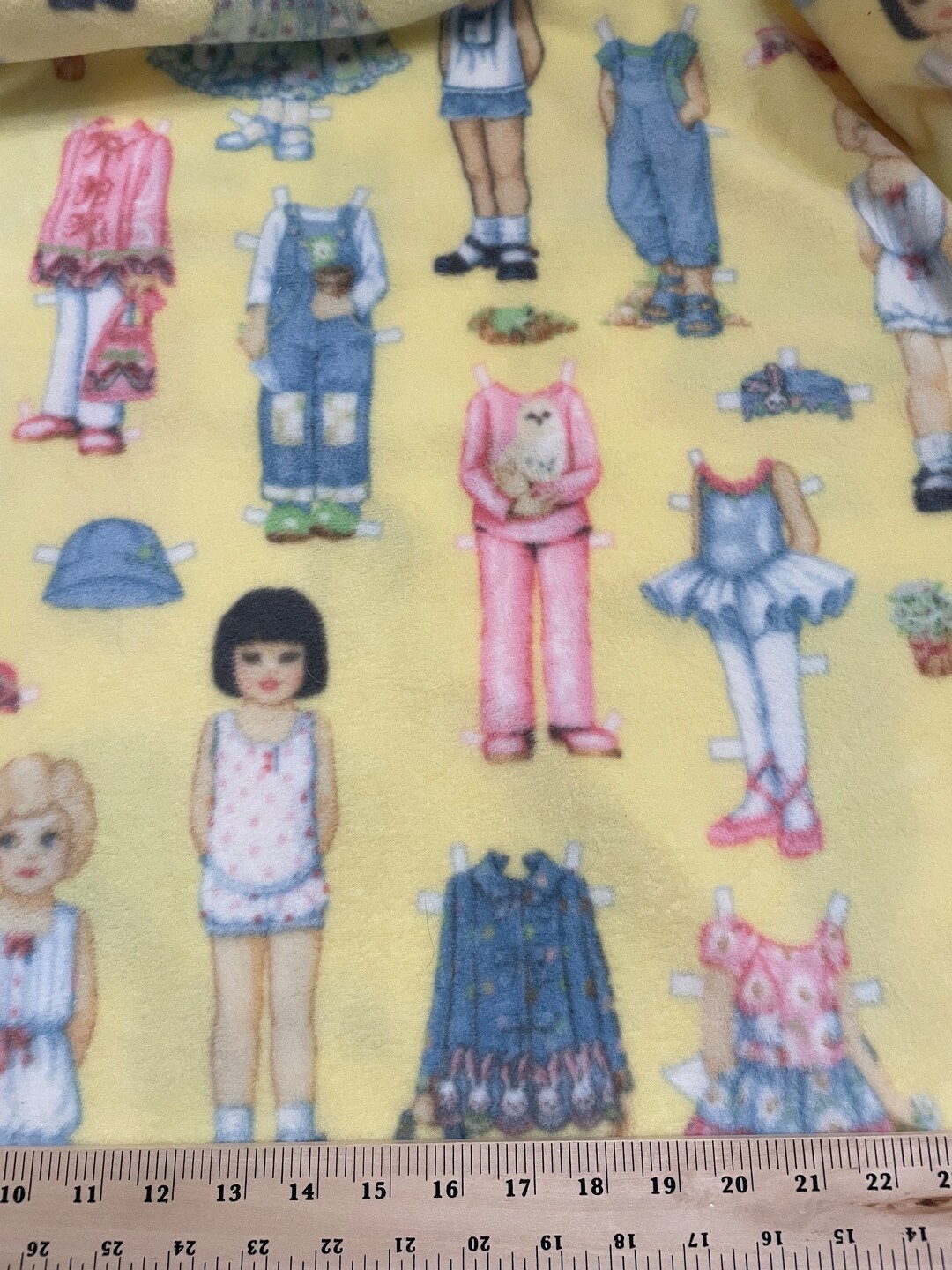 Paper Dolls Fleece Fabric by Patty Reed for Fabric Traditions From 2004 ...