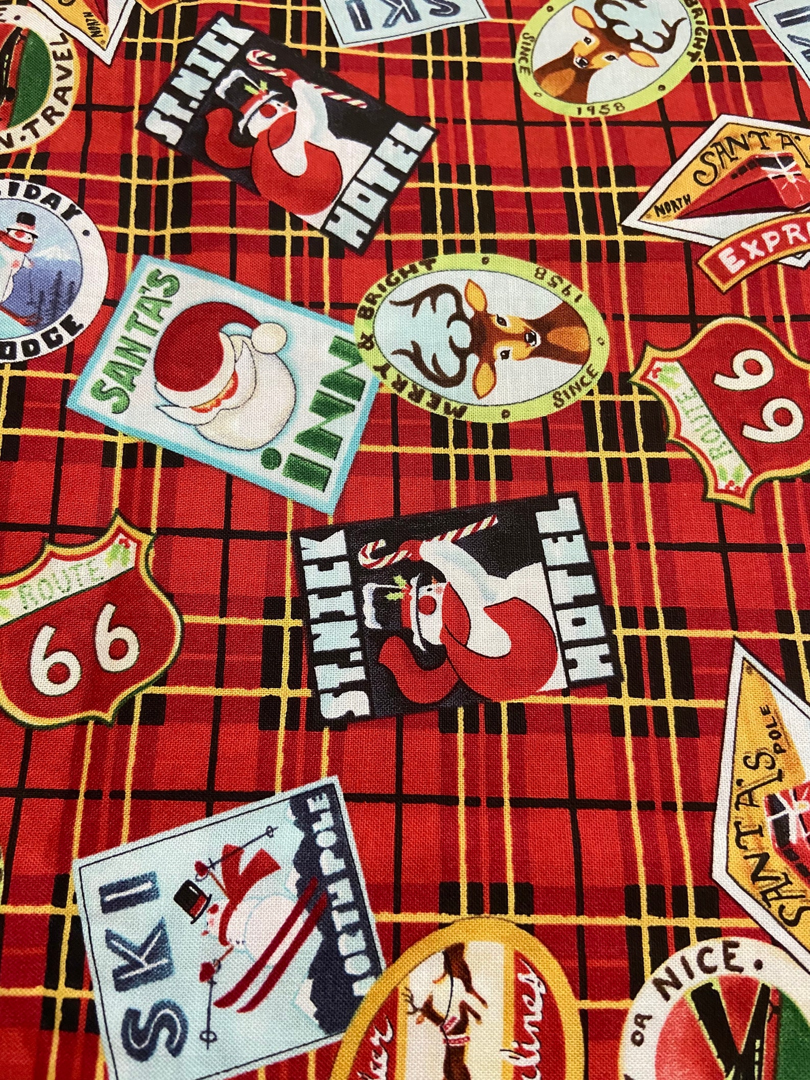 Christmas Road Trip Christmas Road Signs Fabric On Power Red Etsy christmas-road-trip-christmas-road-signs-fabric-on-power-red-etsy