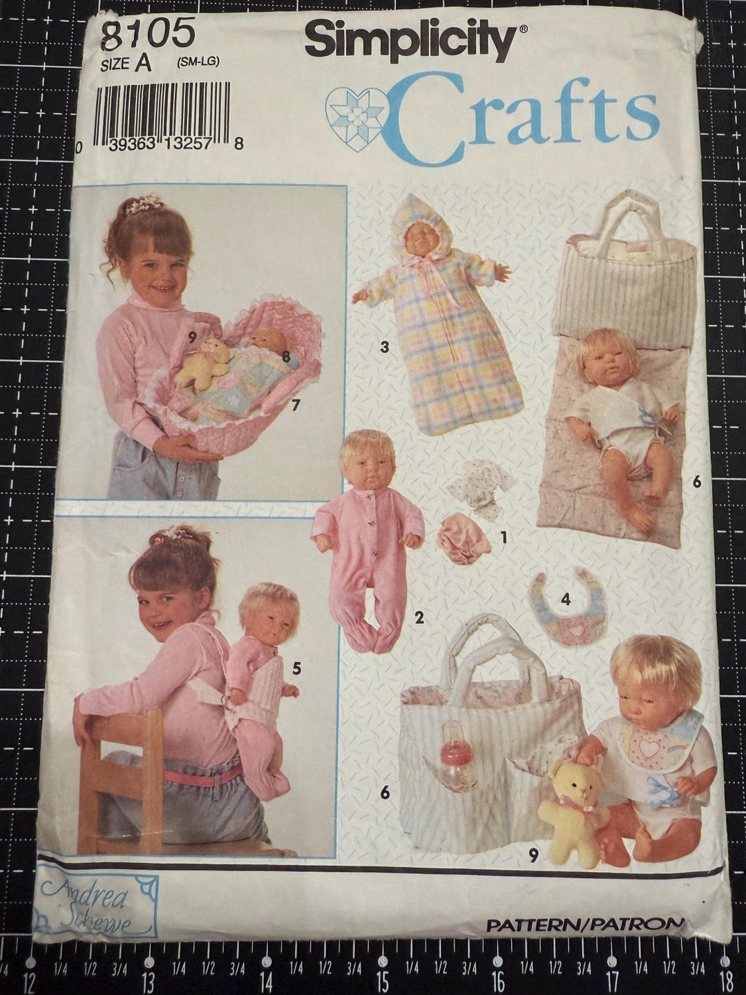 Simplicity Doll #8105 Sewing Pattern for Doll in Various Sizes/ Partial ...
