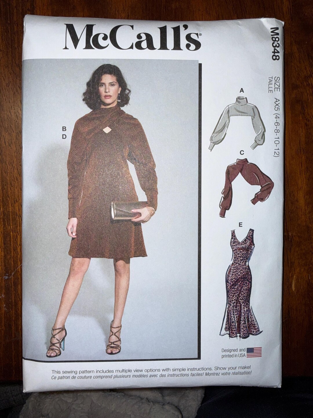 Mccalls Misses Dress and Shrug Sewing Pattern #M8348/ Size 6,8,10,12 ...