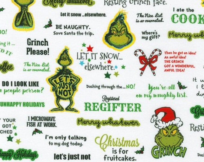 How the Grinch Stole Christmas- Grinch Sayings on a White Background ...