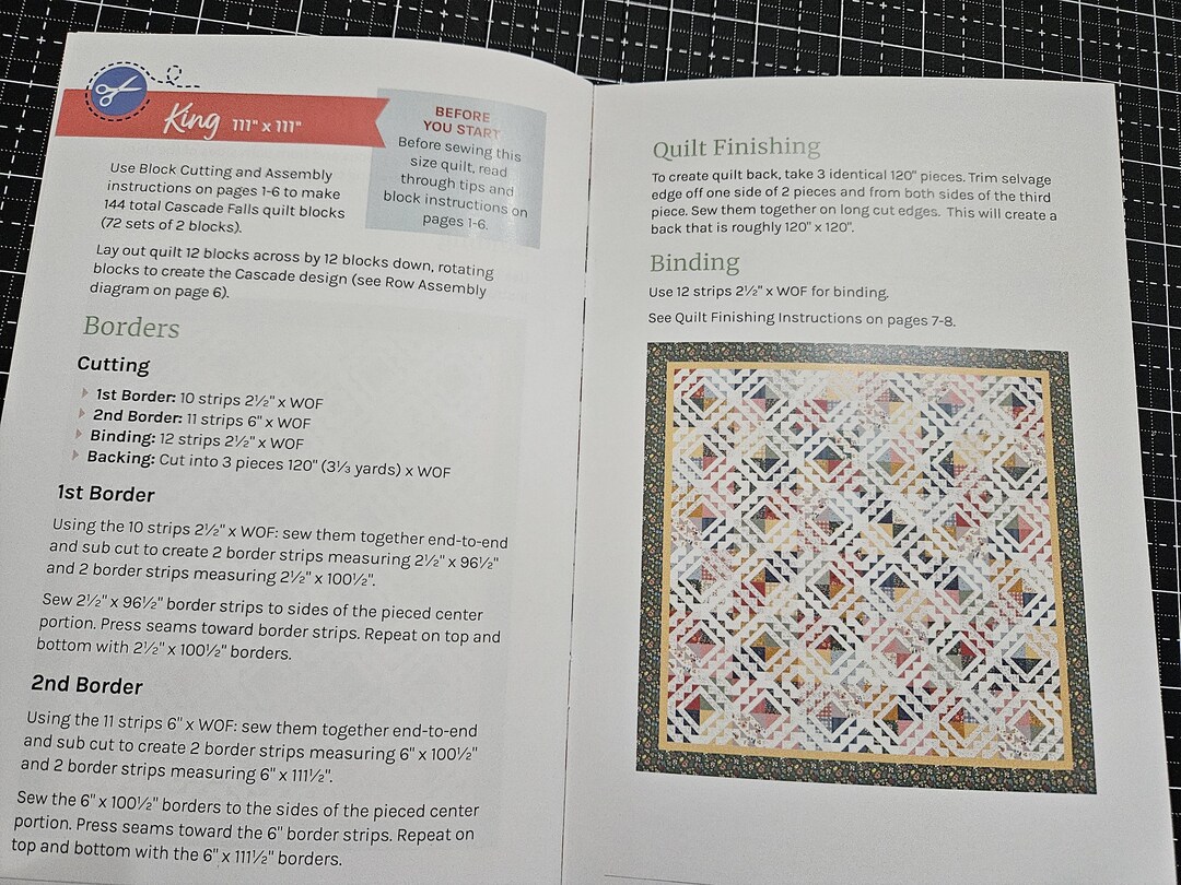 Cascade Falls/ Quilt Pattern by Amy Smart for Diary of a Quilter/ #143 ...