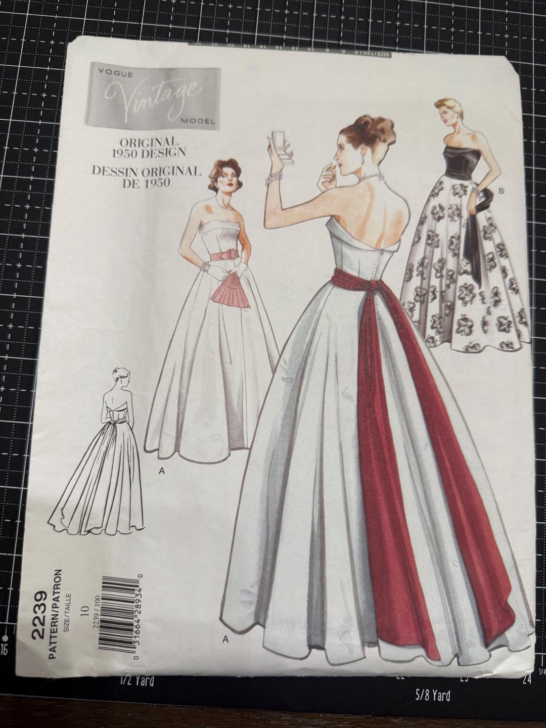 Vogue Vintage Model Misses Formal Dress Sewing Pattern # 2239/size 10 ...