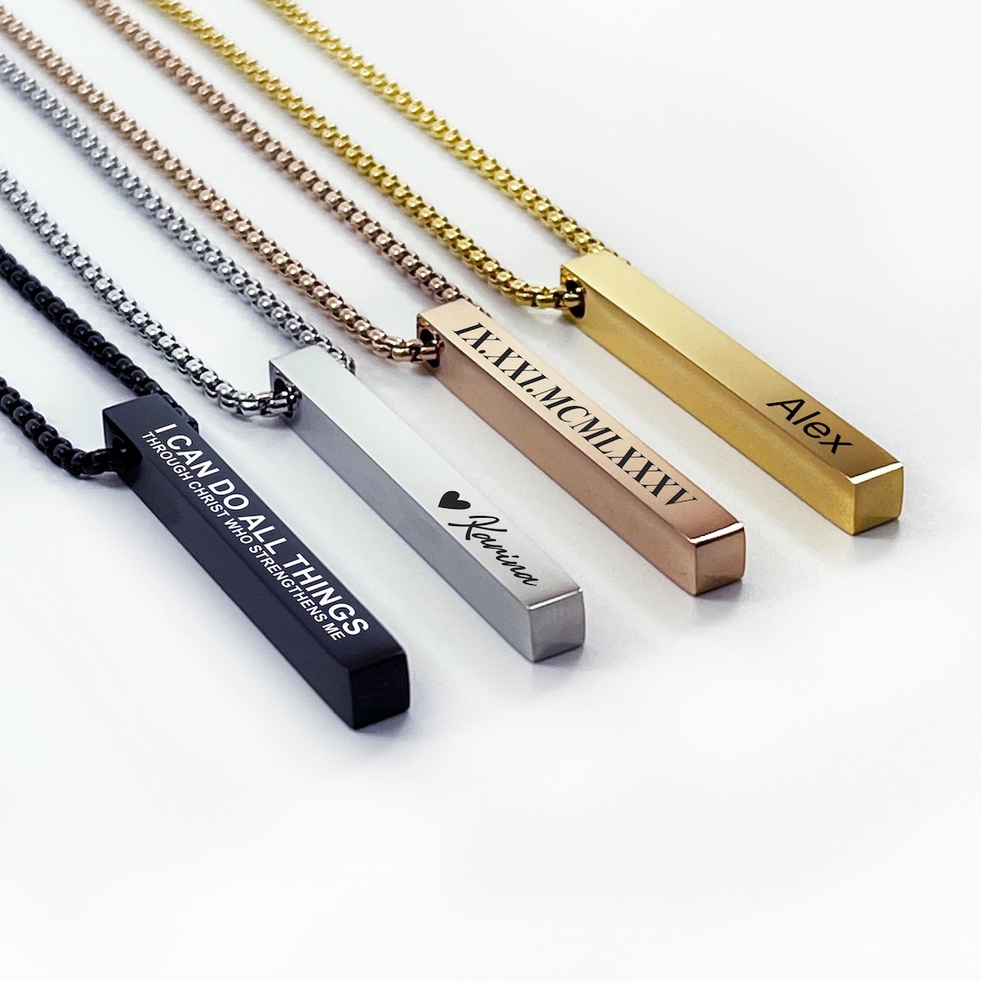 Custom Engraved Necklace for Women, Personalized Necklace Fine Jewelry ...