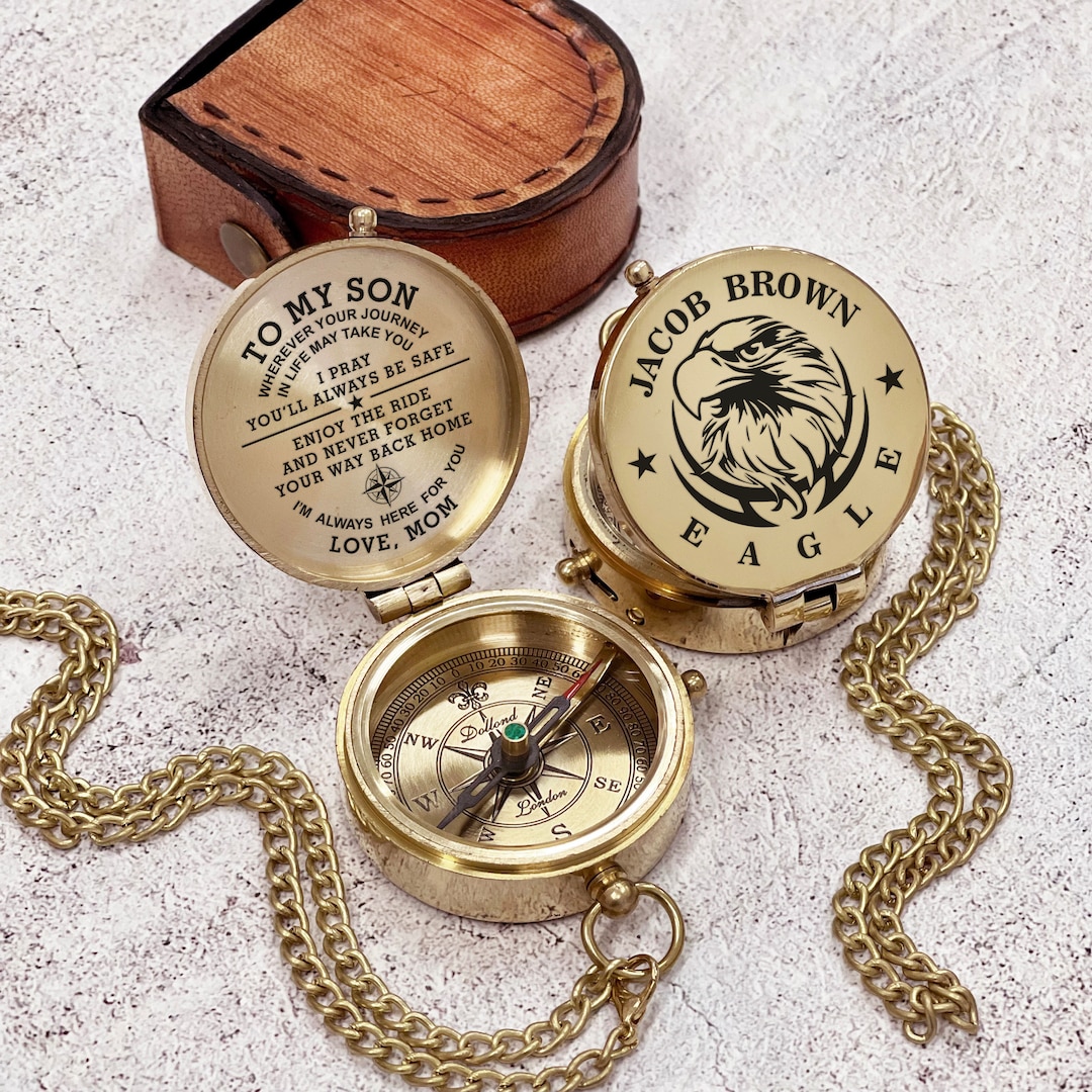 Personalized Compass, Custom Engraved Compass, Gift for Men Anniversary ...