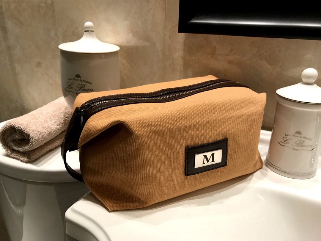 Personalized Travel Bag for Men, Durable Canvas Toiletry Bag, Dopp Kits ...