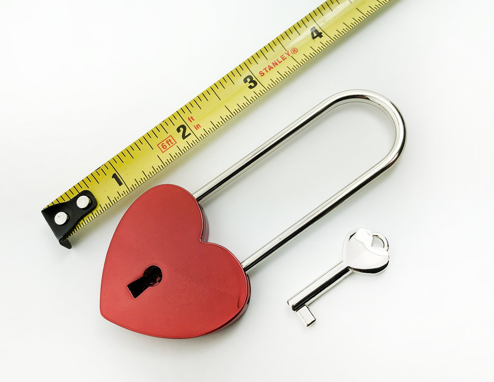 Personalized Red Heart Love Lock Engraved Lovelock Customize Your Love ...