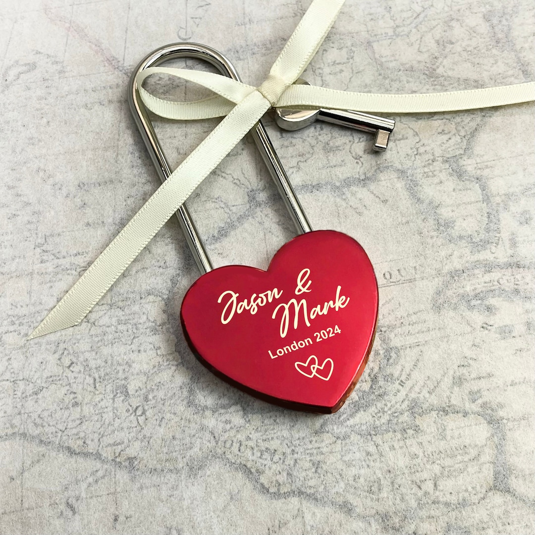 Personalized Love Lock Custom Wedding Gift for the Couple, Engraved ...