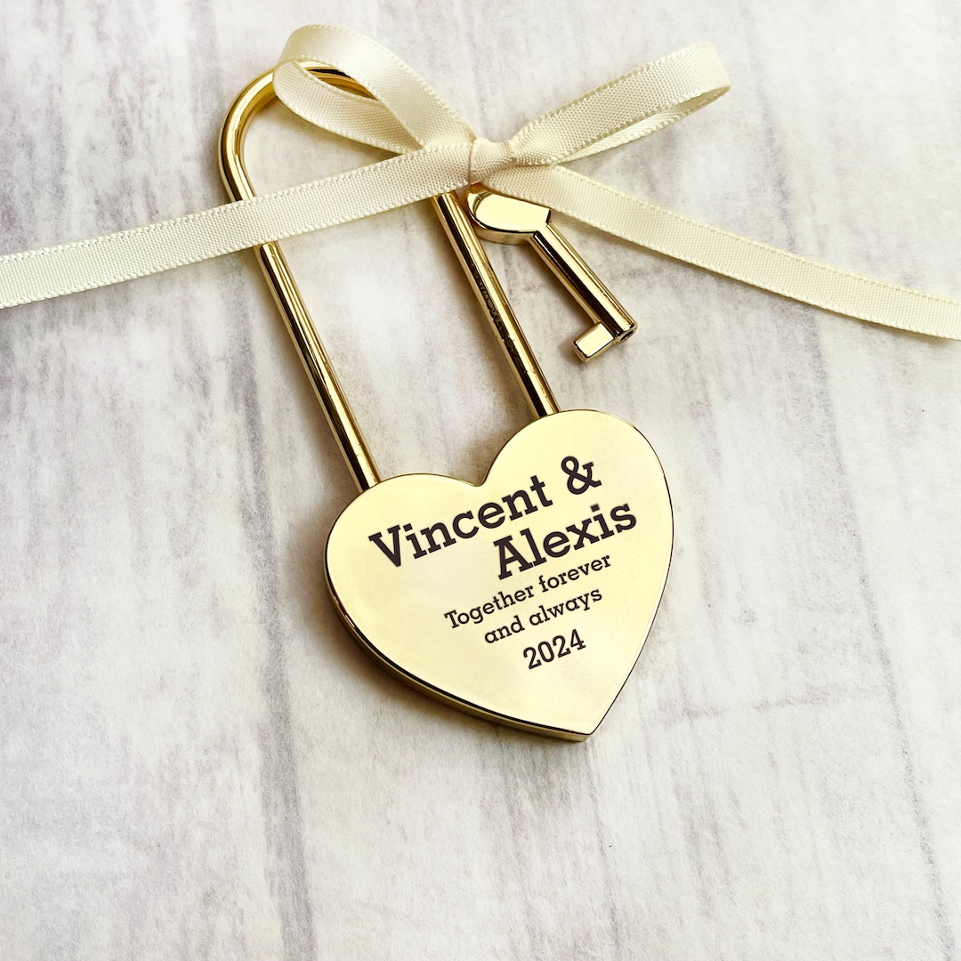 Personalized Wedding Love Lock Custom Engraved Couple Padlock ...