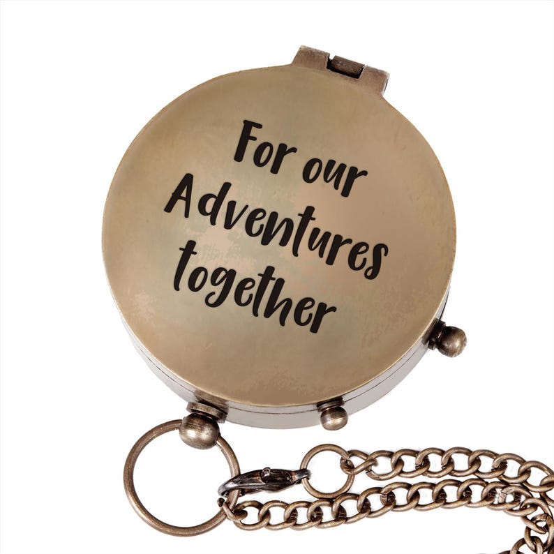 Personalized Brass Compass, Custom Engraved Wedding Gift for Groom ...