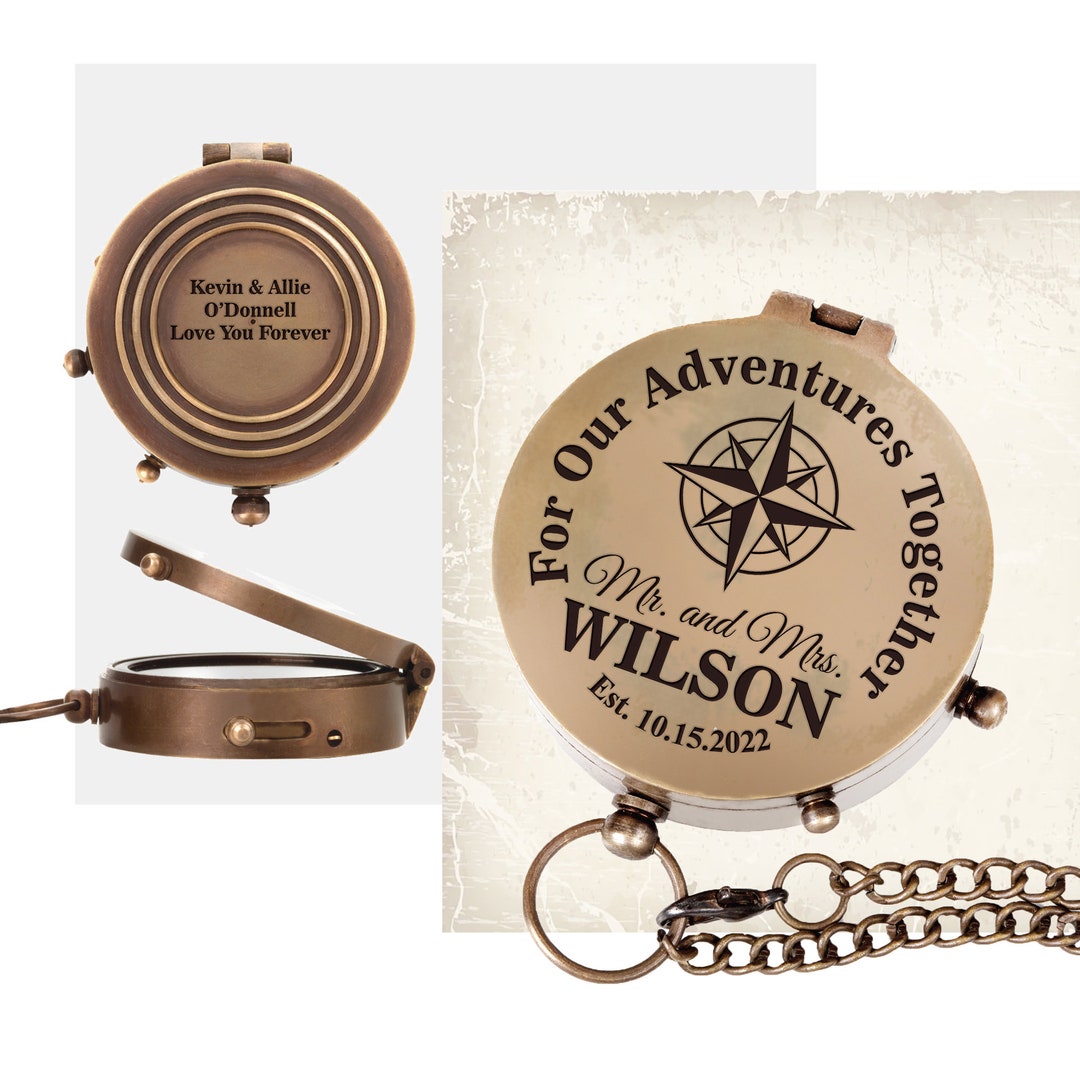 Laser Engraved Custom Brass Compass Baby Baptism Gift, Baby Boy Baptism ...