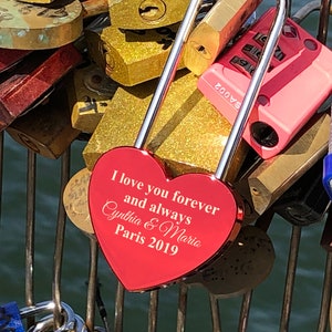 Personalized Love Lock Custom Wedding Gift for the Couple, Engraved ...