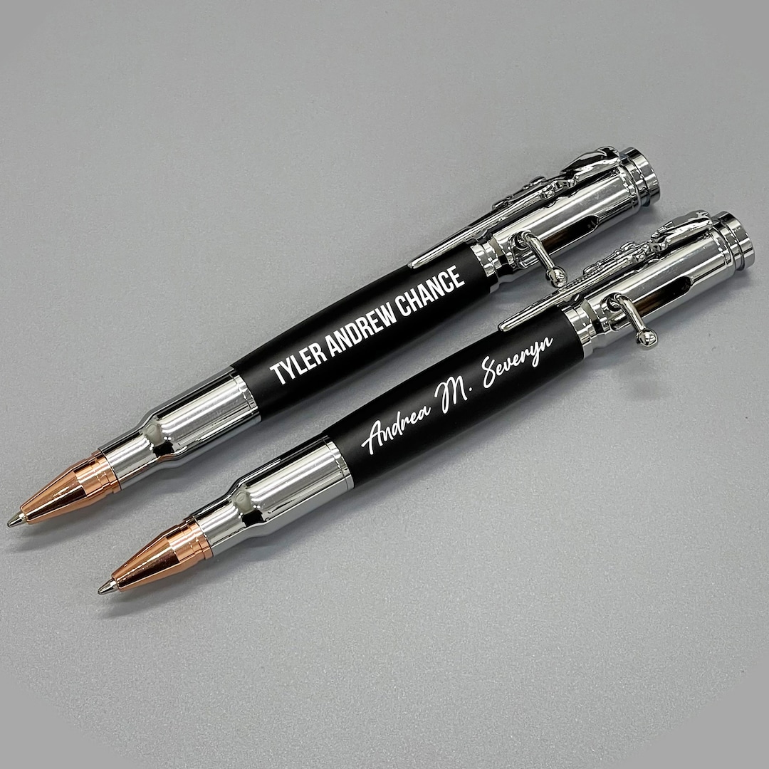 Custom Engraved Gun Bullet Pen Personalized Pen Blank Ink - Etsy