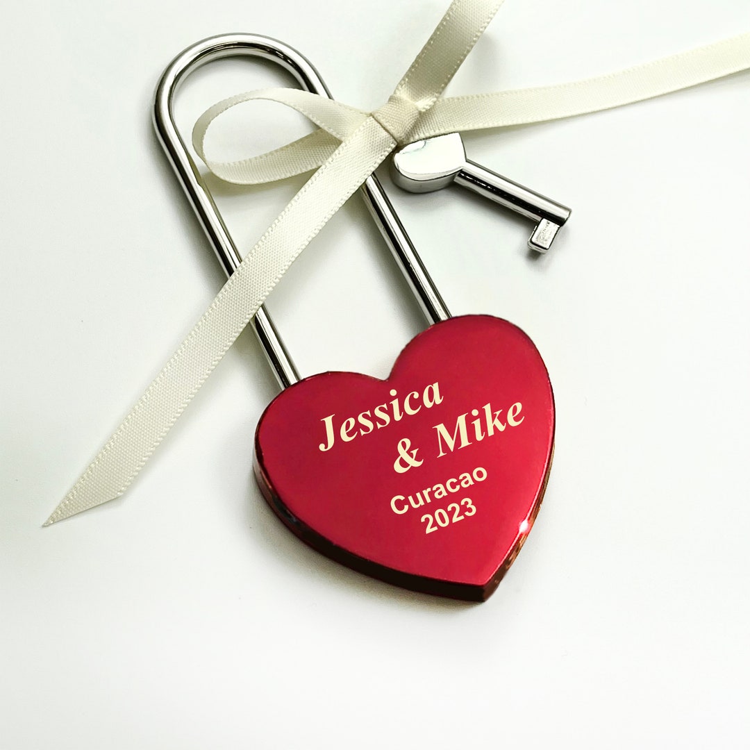 Custom Engraved Love Lock Personalized Wedding Gift, Unique Anniversary ...