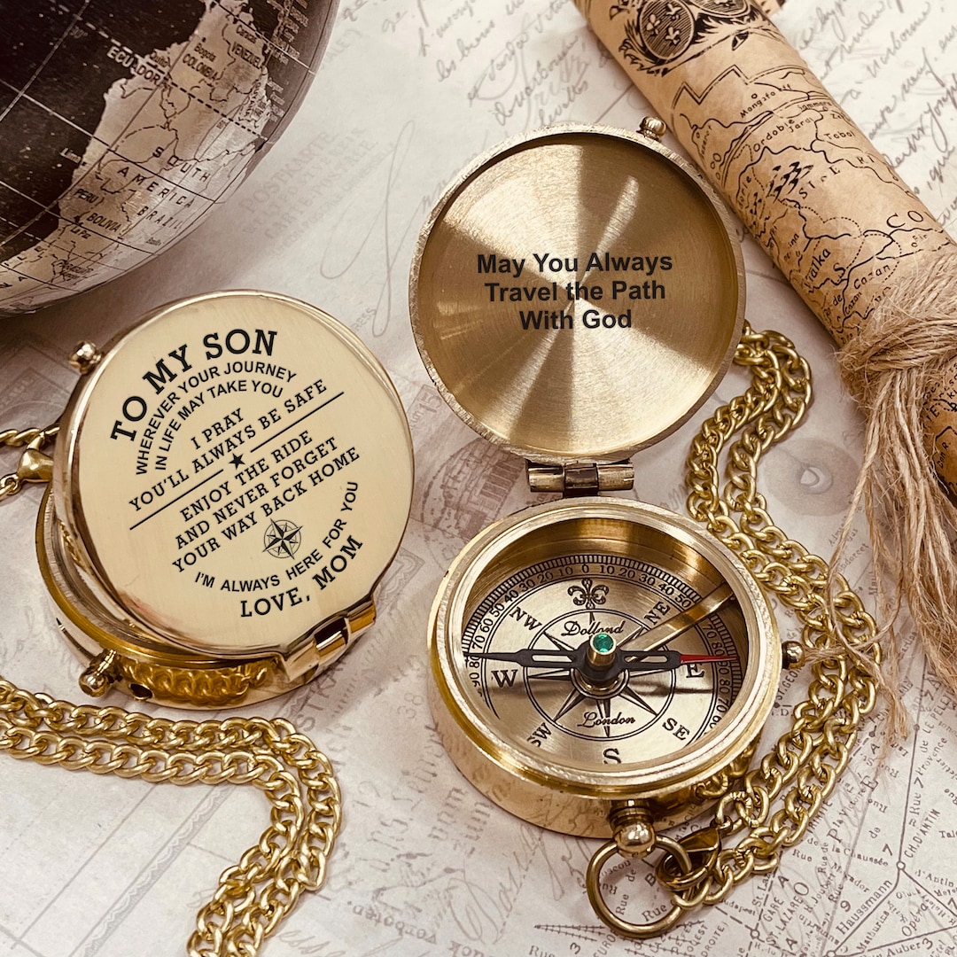 Personalized Compass Custom Engraved Compass Anniversary Gifts for Men ...