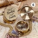 Engraved Gold Navigation Compass Weddings, Anniversaries, Birthdays ...