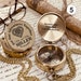 Engraved Gold Navigation Compass Weddings, Anniversaries, Birthdays ...