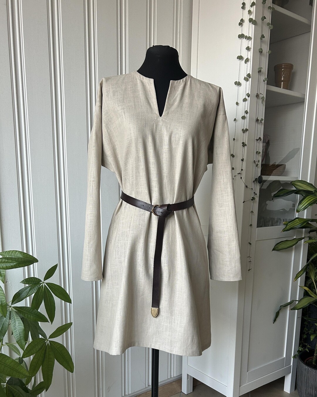 Viking Linen Tunic — Kirtle Tunic, Norse Costume, Viking Shirt ...