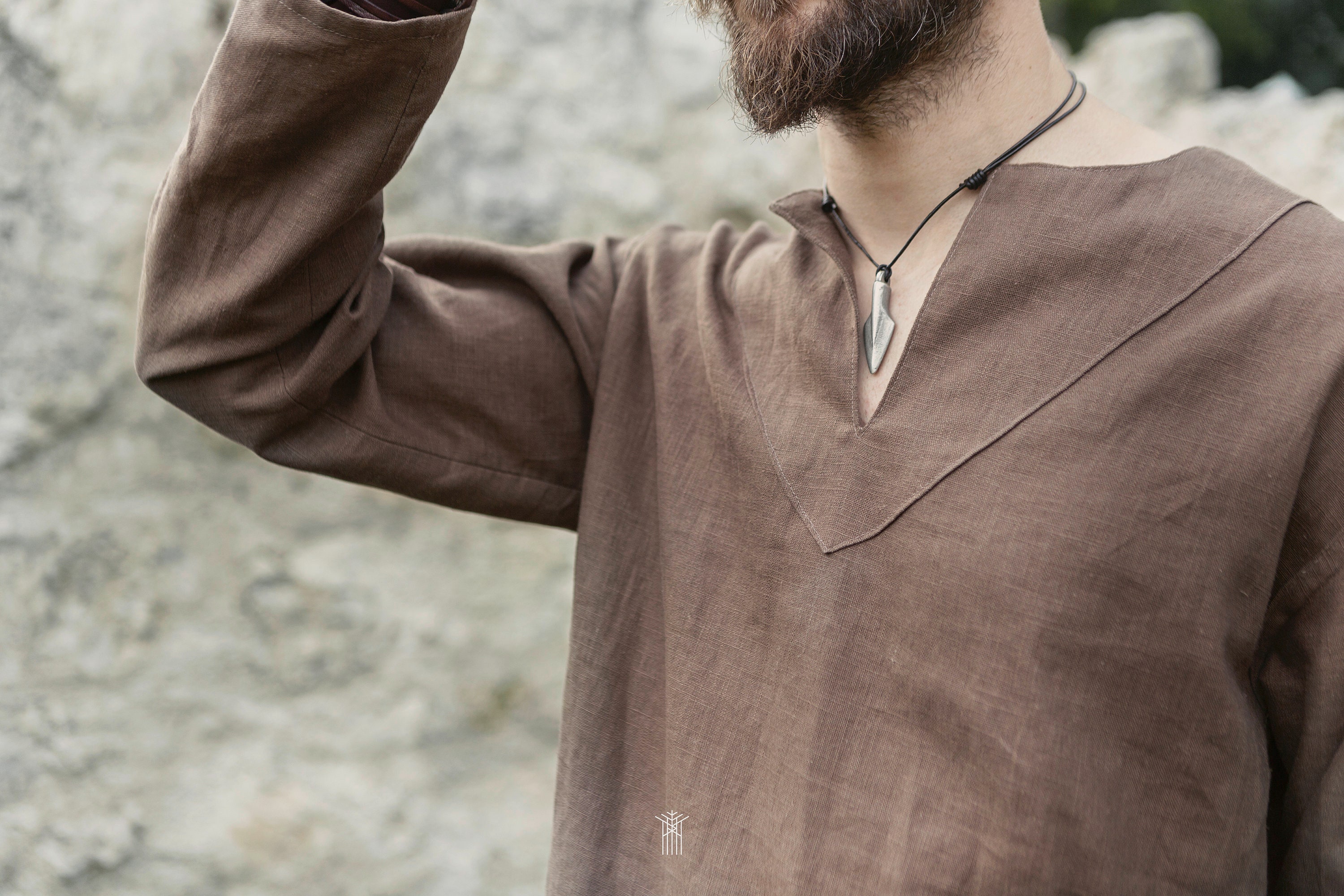 Medieval Linen Tunic Men Medieval Costume LARP Norse - Etsy
