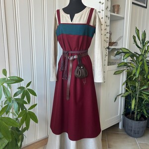 Beige Viking Linen Dress — Kirtle Tunic, Norse Costume, Viking Shirt ...