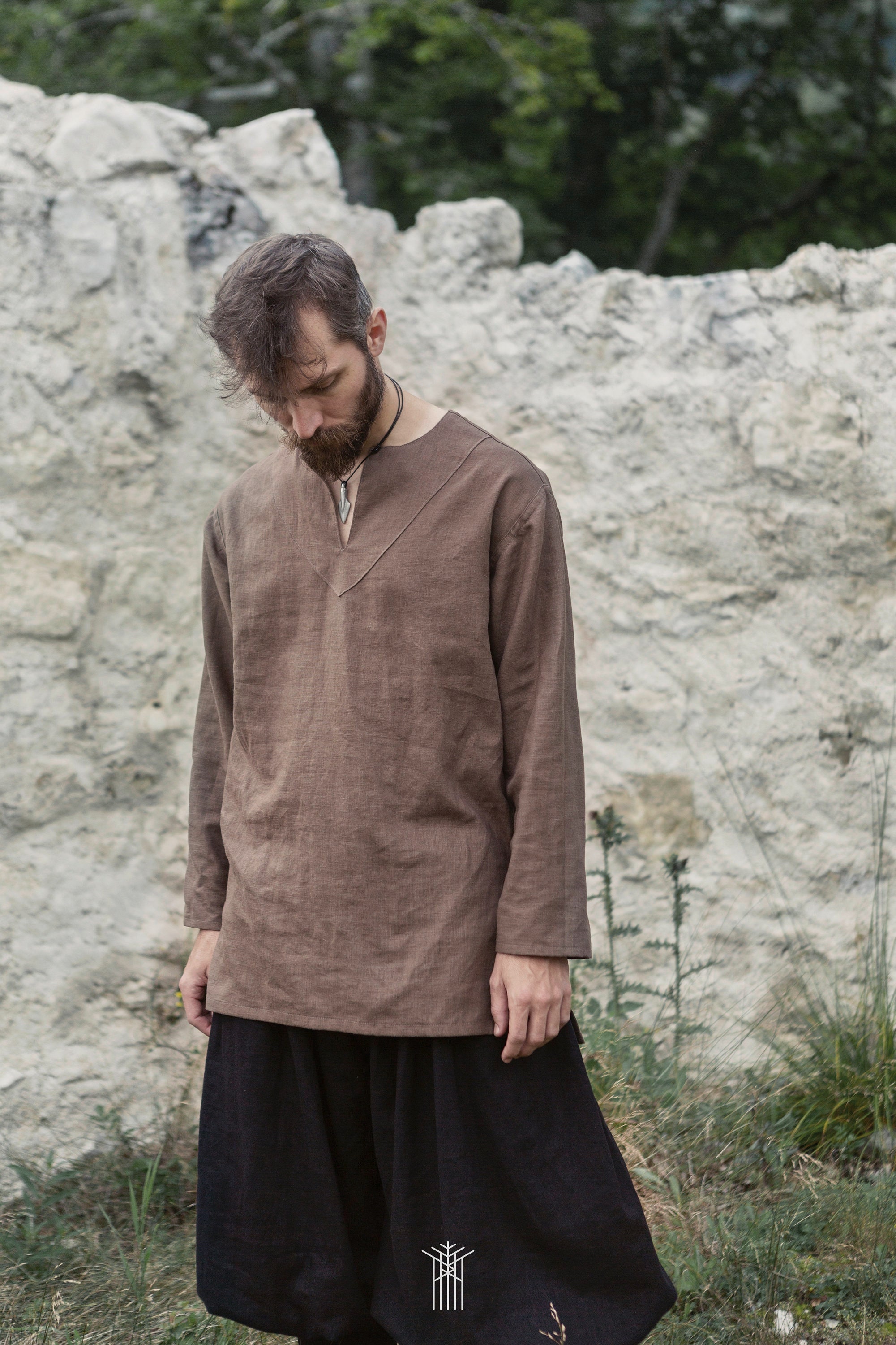 Medieval Linen Tunic Men Medieval Costume LARP Norse - Etsy