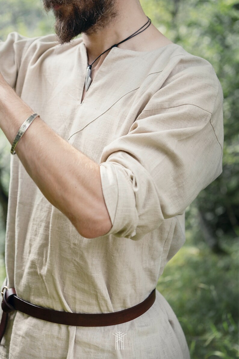 Viking Linen Tunic, Kirtle Tunic, Norse Costume, Viking Shirt, Medieval ...