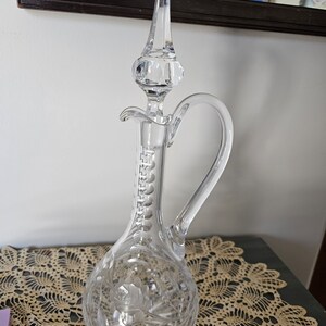 Crystal Decanter With Fancy Stopper, Crystal, Decanters, Barware - Etsy