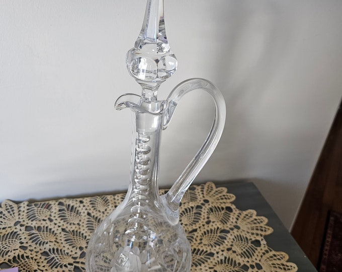 Crystal Decanter With Fancy Stopper, Crystal, Decanters, Barware - Etsy