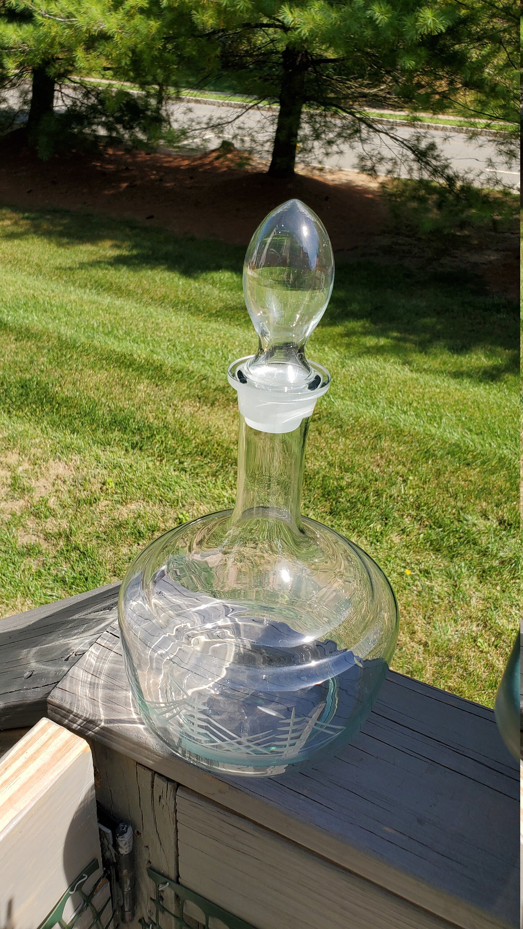 Glass Decanter Nautical Decanter Etched Ship Glass Decanter | Etsy